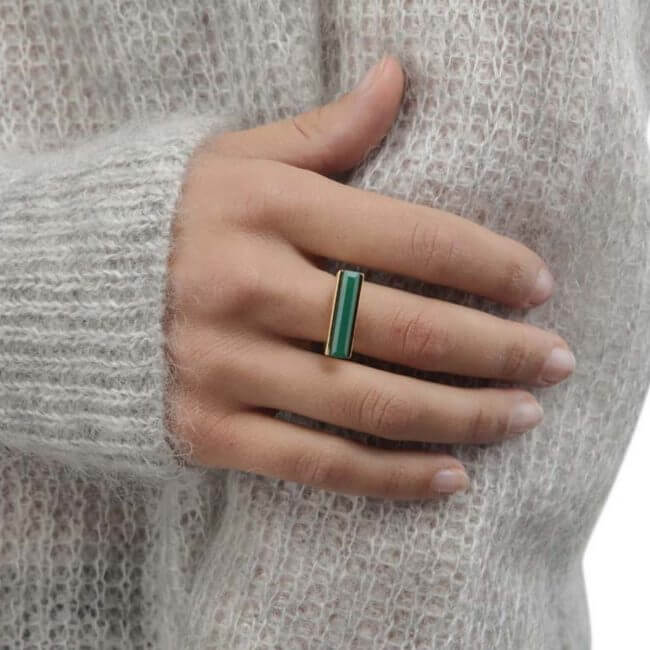 Buy Urban Red, Black, Green, Labradorite, Lapis Lazuli Onyx Ring Online