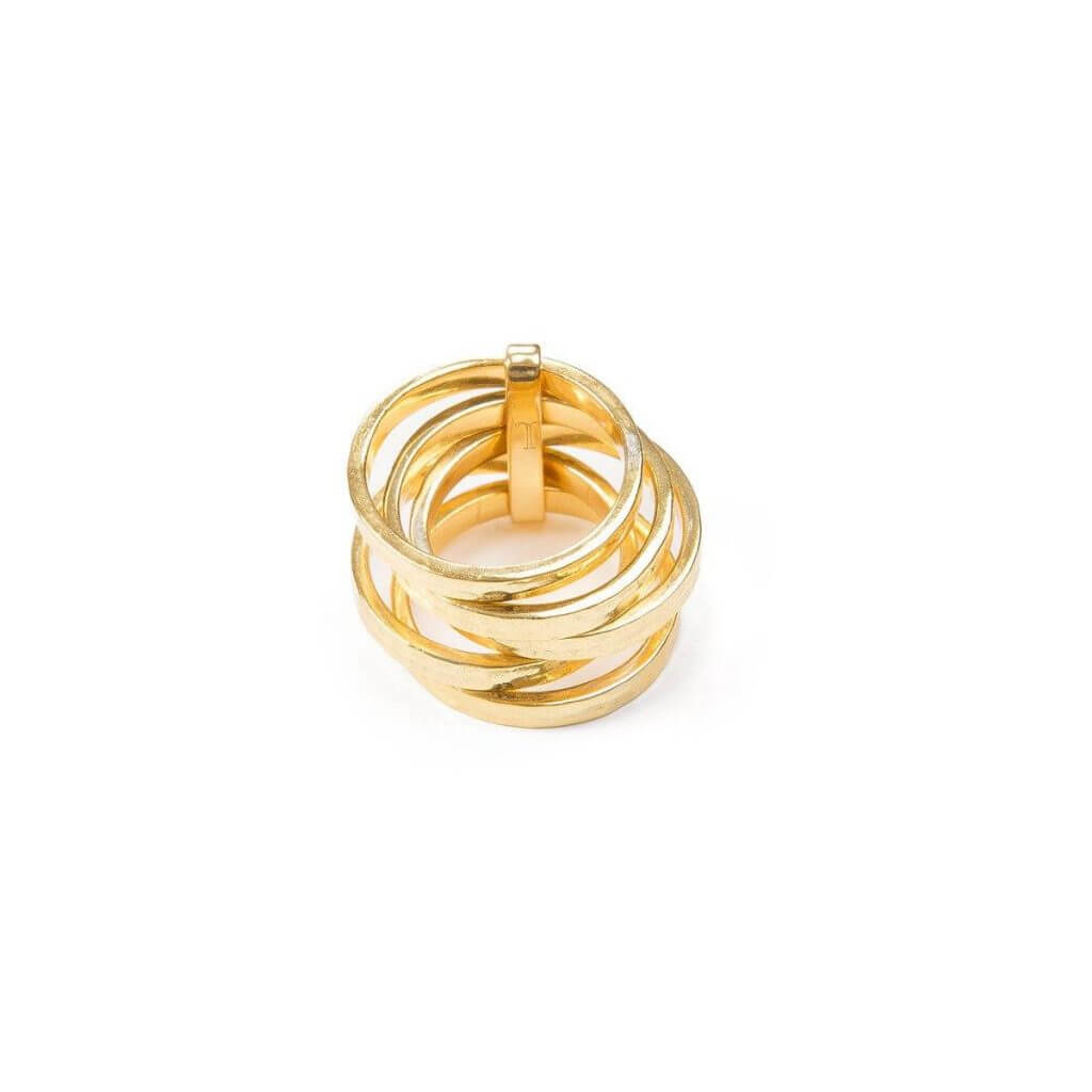 Buy Pure 5 Stack Ring 18ct Rose Gold Vermeil on Sterling Silver Online