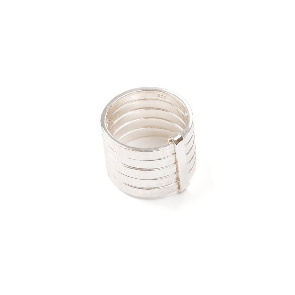 Buy Pure 5 Stack Ring 18ct Rose Gold Vermeil on Sterling Silver Online