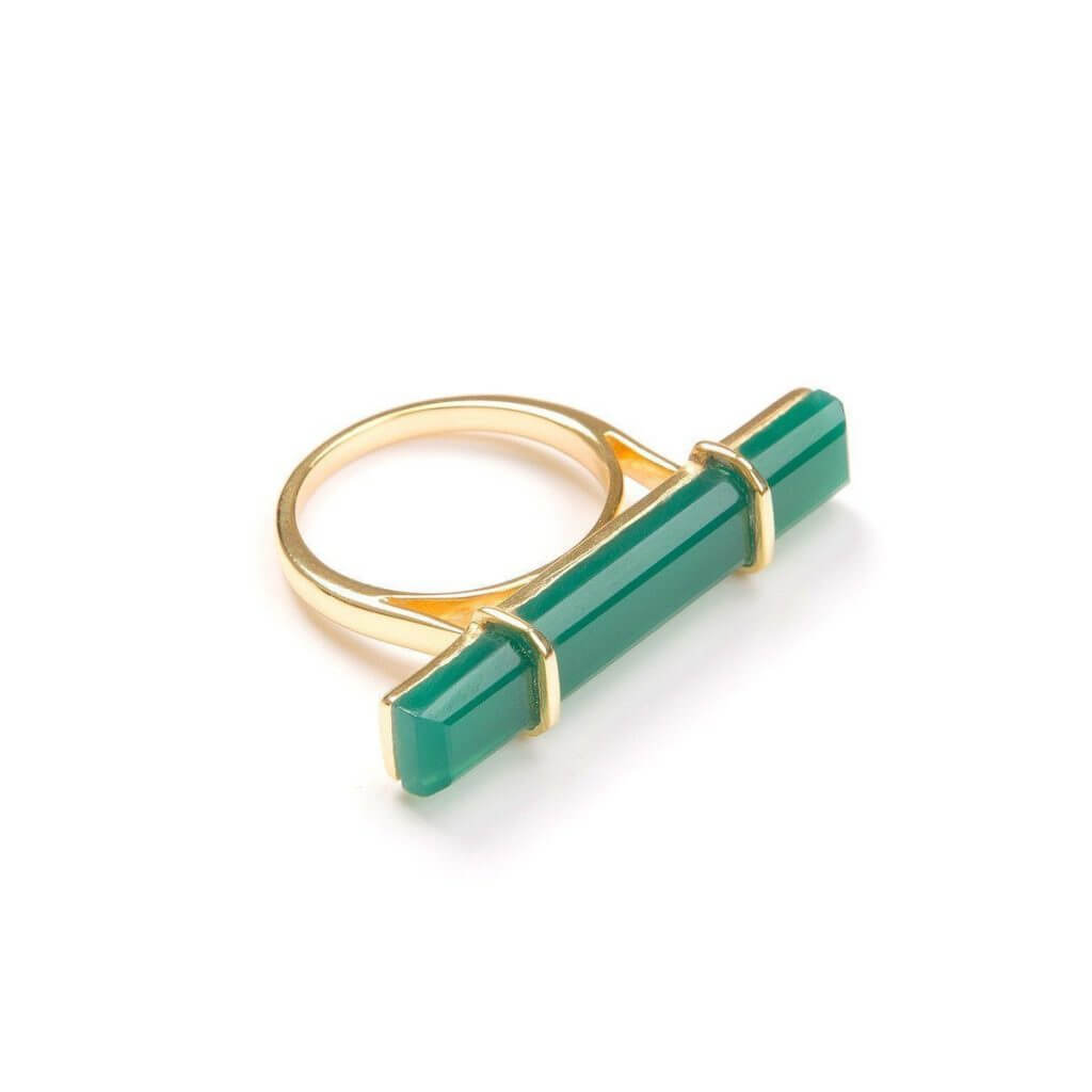 Buy Urban Bar Ring with Red, Black, Green, Lapis Lazuli Stone Online