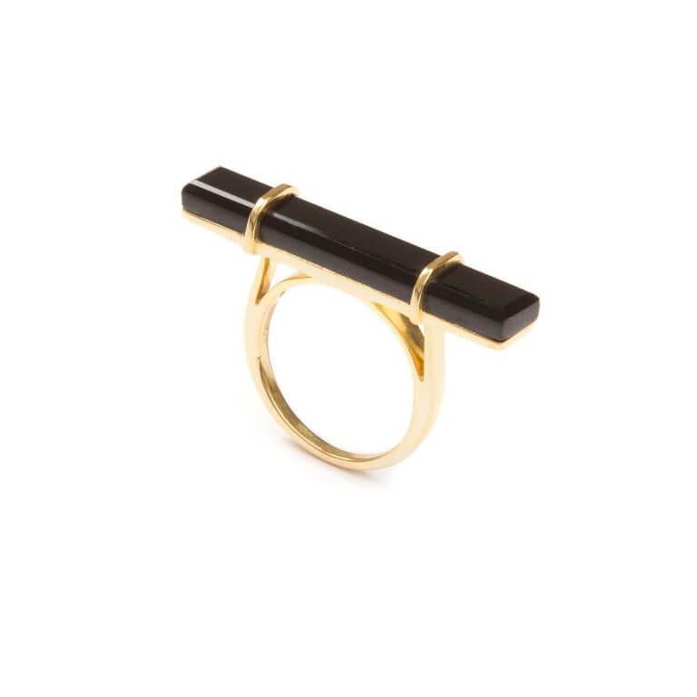 Buy Urban Bar Ring with Red, Black, Green, Lapis Lazuli Stone Online